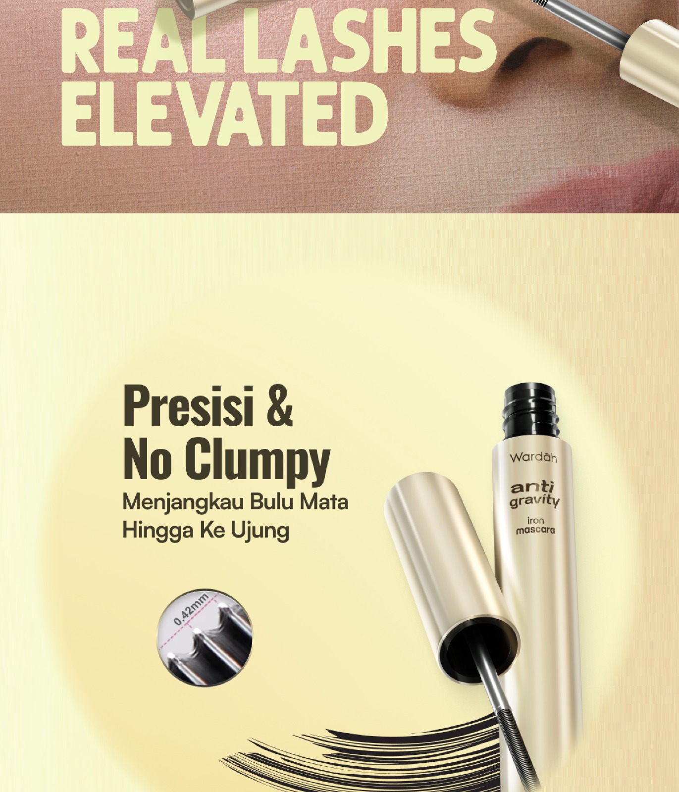 Jual NEW! WARDAH Anti-Gravity Iron Mascara Natural Volumizing ...