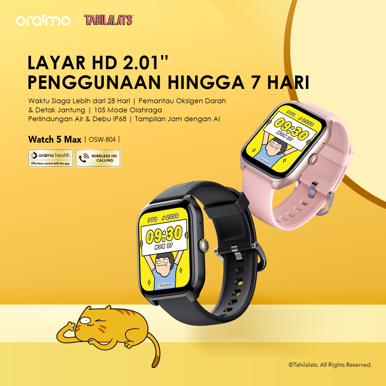 Jual oraimo Watch 5 Max Smartwatch OSW-804 Jam Tangan Pintar 2.01 ...