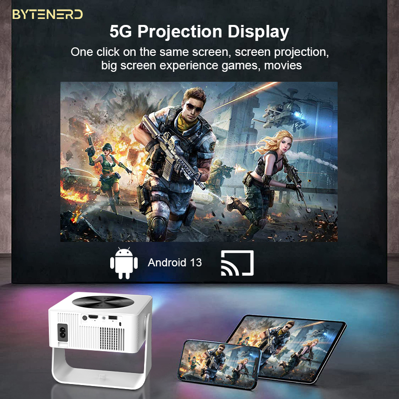 Jual Bytenerd Proyektor Android TV 1080P Smart Projector Android 13.0 ...