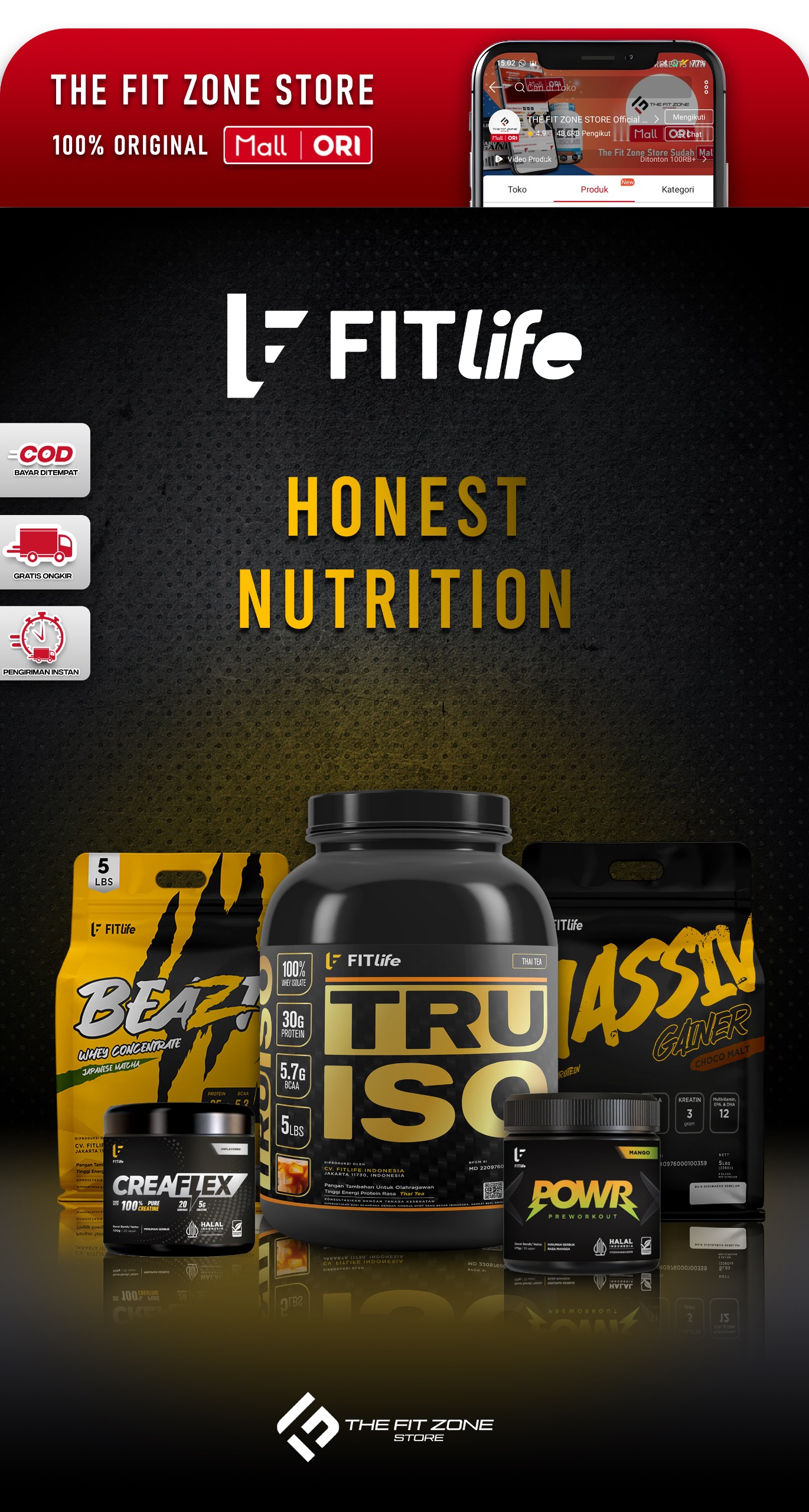 Jual FITLIFE Truiso 2 Lbs / 900 Gram Supplementasi Fitness Whey Protein ...