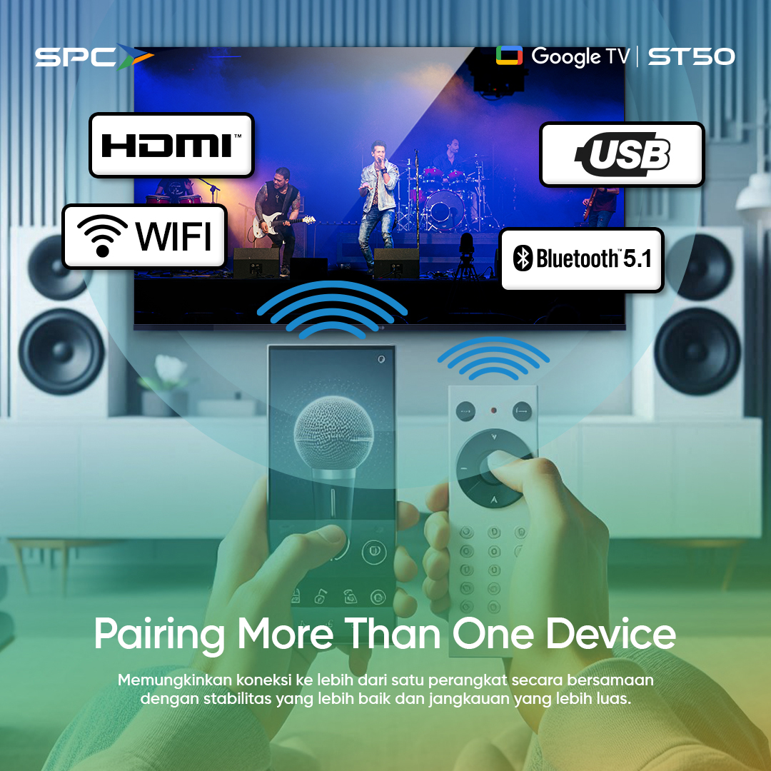Jual SPC Smart TV 50 inch - ST50 Google TV 4K UHD | Dolby Audio ...