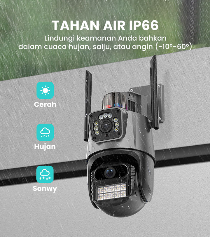 Jual Sonix IP Camera SCM01 CCTV 8MP 4K Dual Lens Outdoor Kamera Wifi ...
