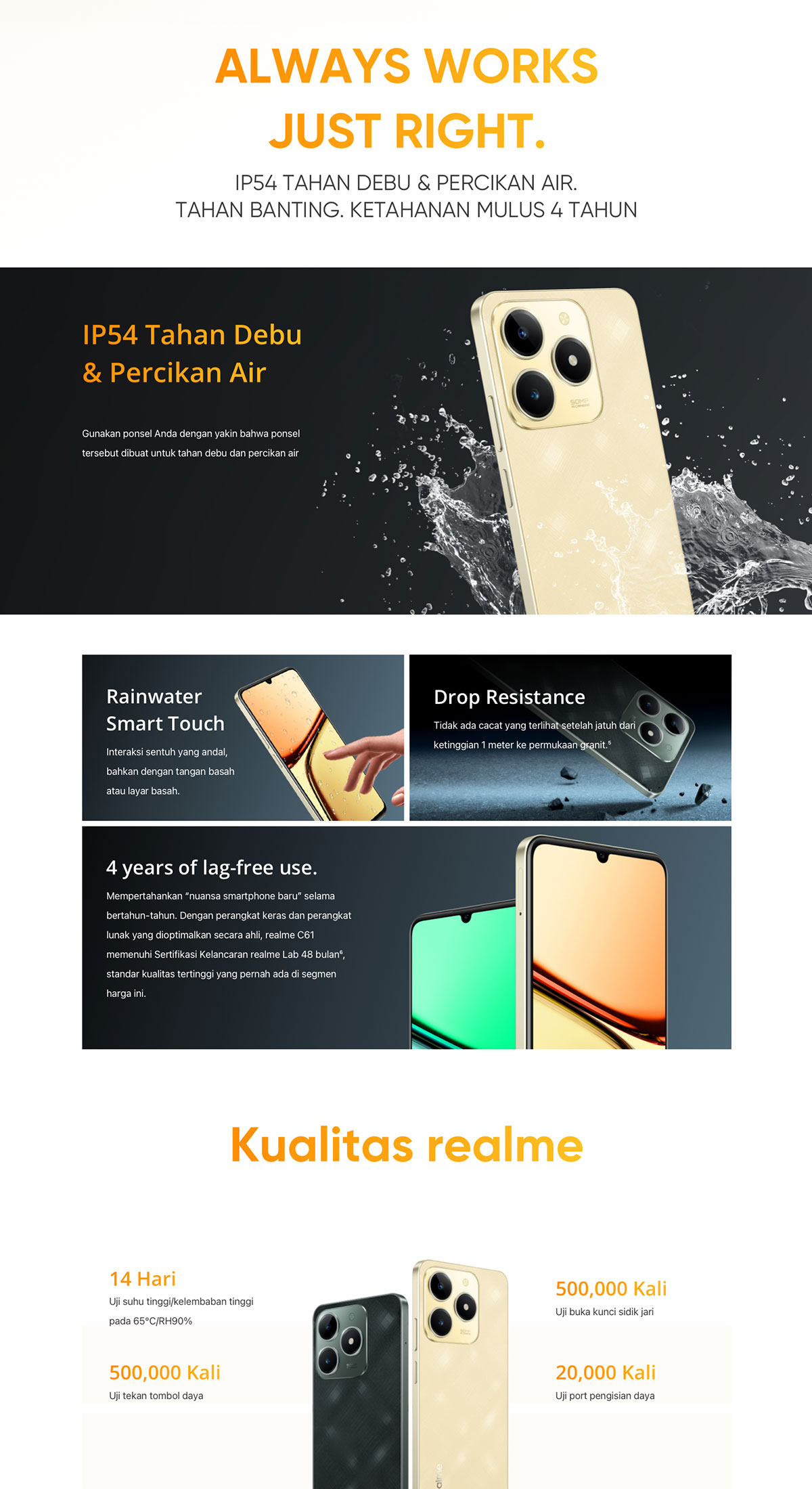 Jual realme C61 8GB+128GB (50MP AI Camera | 90Hz Eye Comfort Display | 7.84mm Ultra Slim Design ...