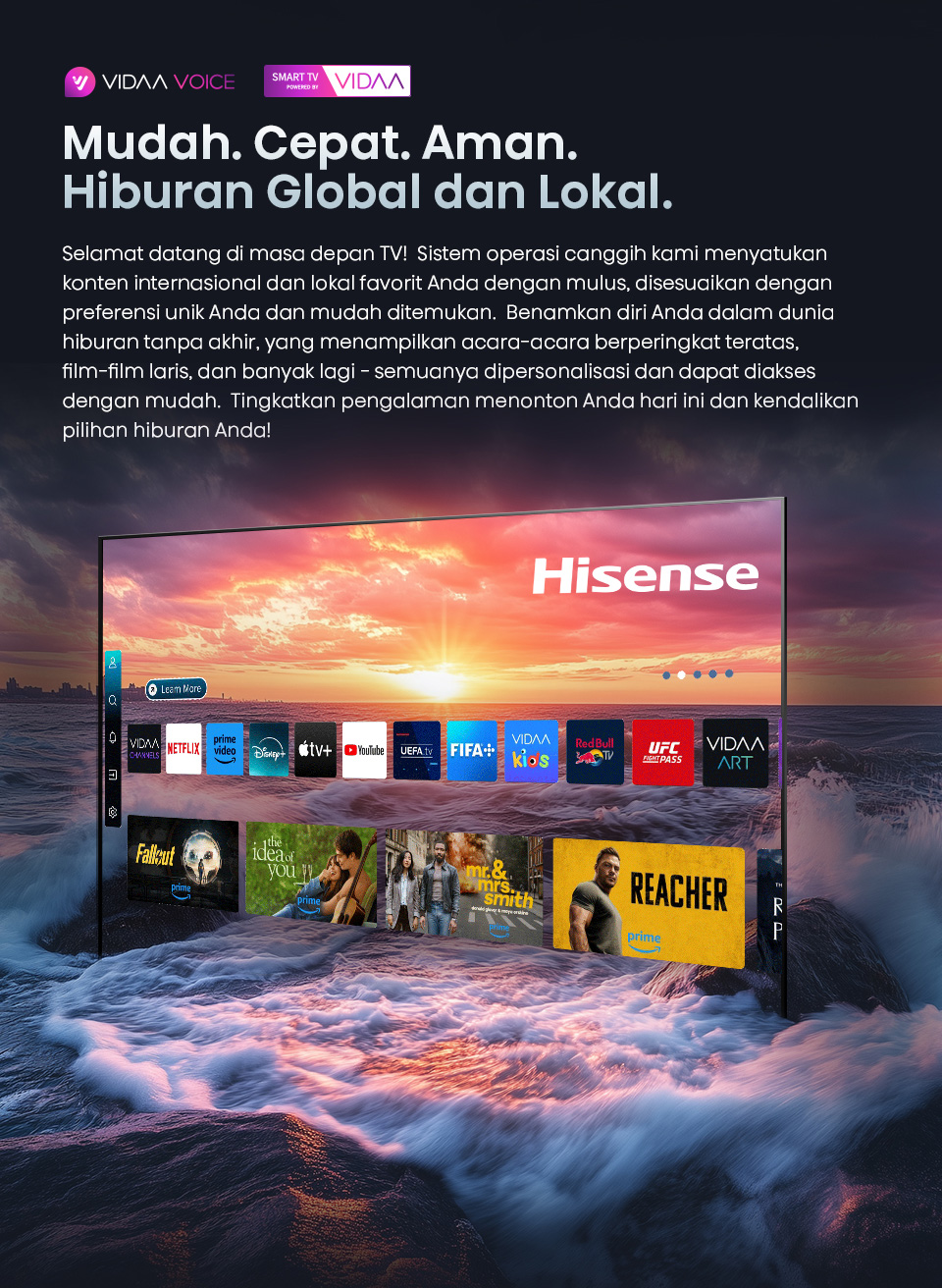 Jual Hisense TV 50E7Q Vidaa Smart Digital QLED TV 50 inch Filmmaker ...