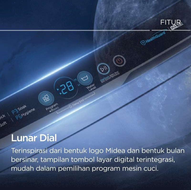 Jual Midea Mesin Cuci Top Load Kapasitas 8.5kg - MA100W85-ID- One Touch ...