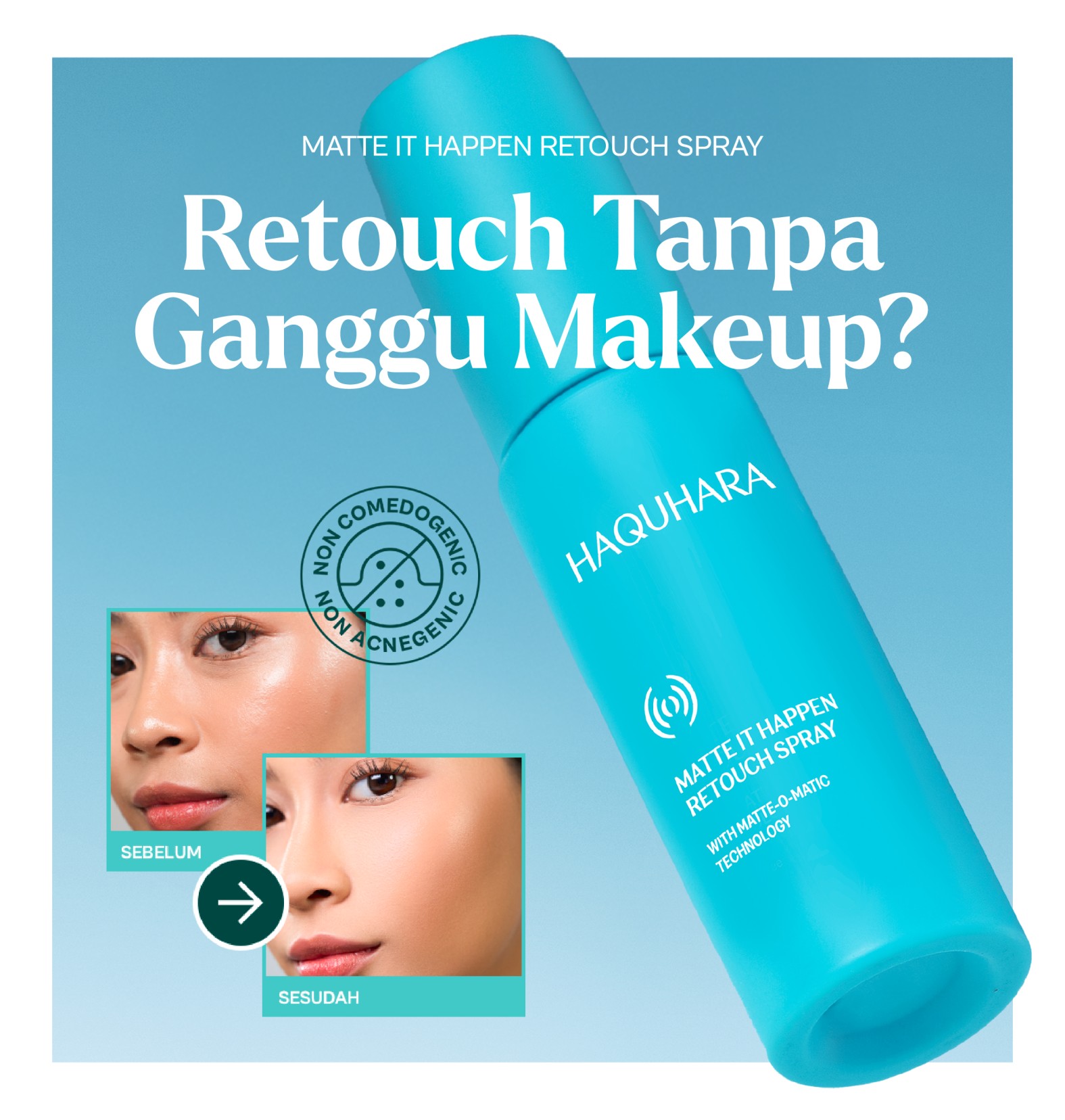 Jual Haquhara Matte It Happen Retouch Spray | Shopee Indonesia