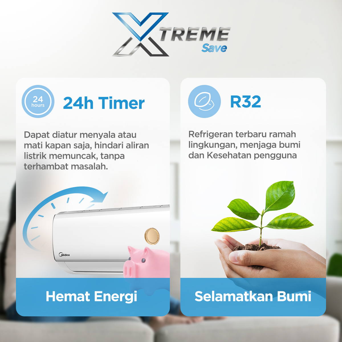 Jual Midea AC Standard 2.5 PK R32 Series MSAF-24CRN2X (Unit Indoor ...