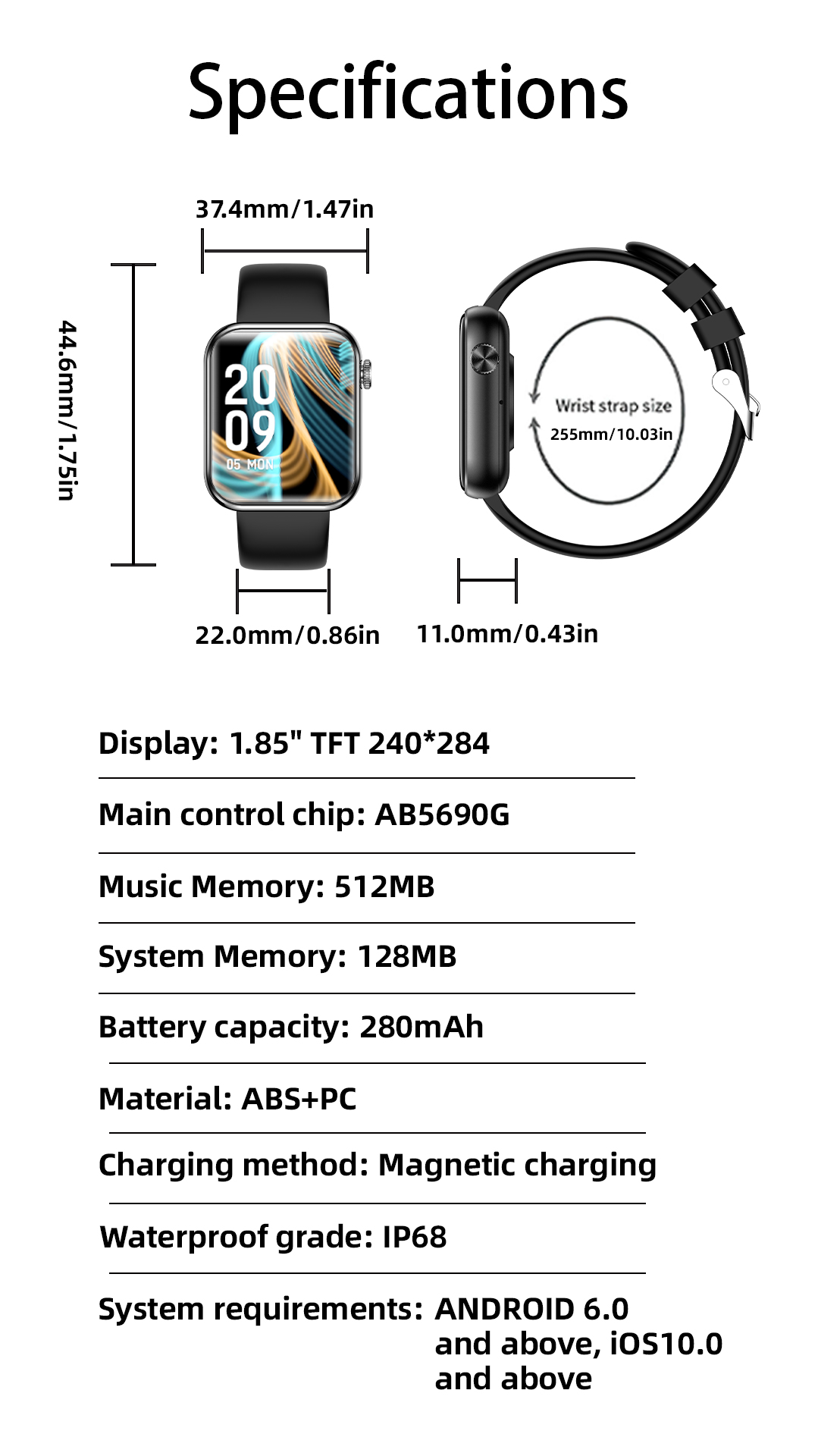 Jual SKMEI M100 Smartwatch IP68 Waterproof Jam Tangan Wanita 1.85inci ...