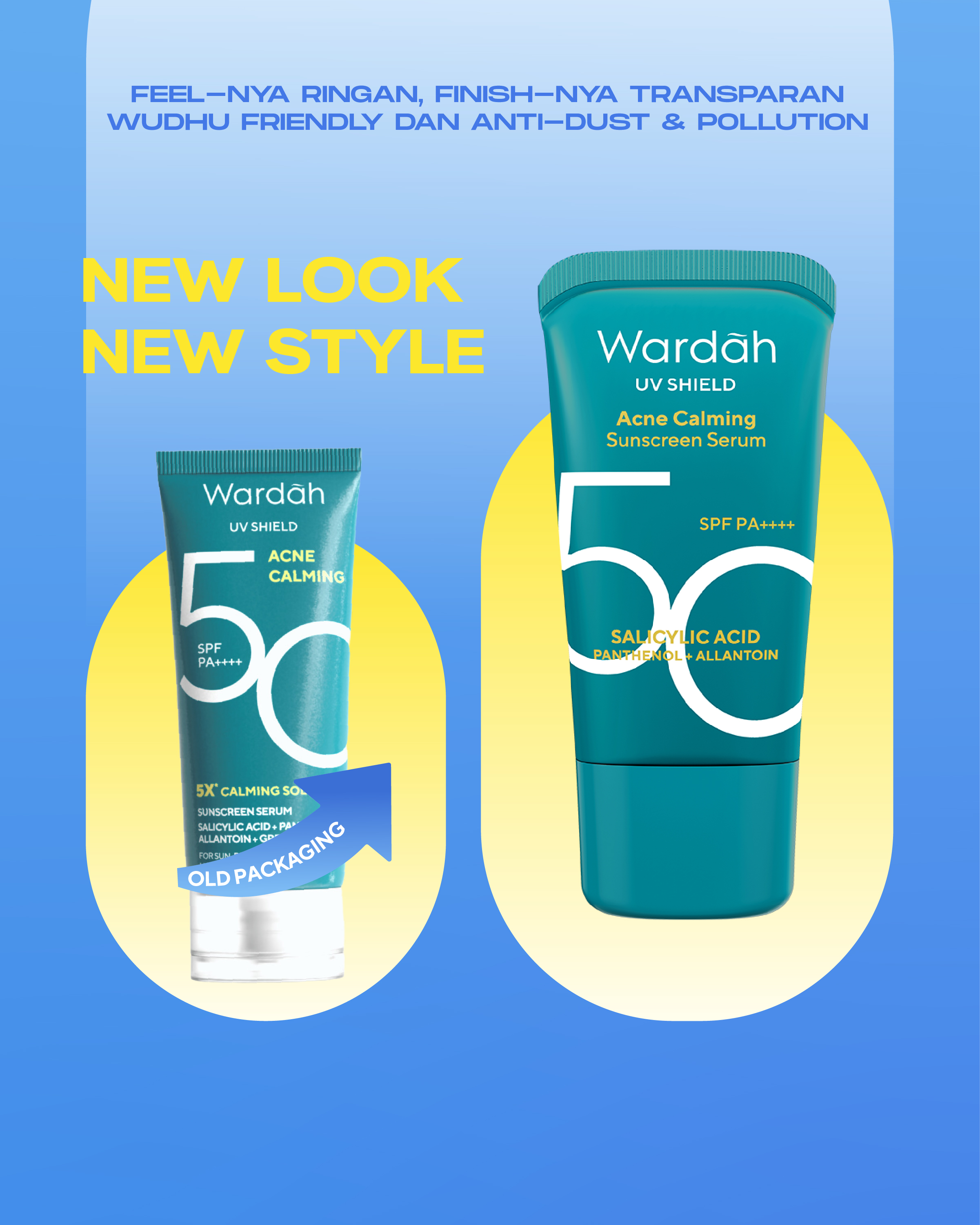 Jual Wardah Sunscreen UV Shield Acne Calming Serum SPF 50 PA++++ 25ml ...
