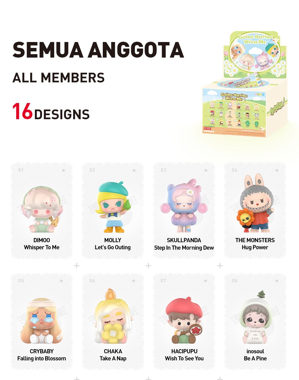Jual POP MART POP BEAN Going Outing With Me Series (1 Pcs Per Pack ...