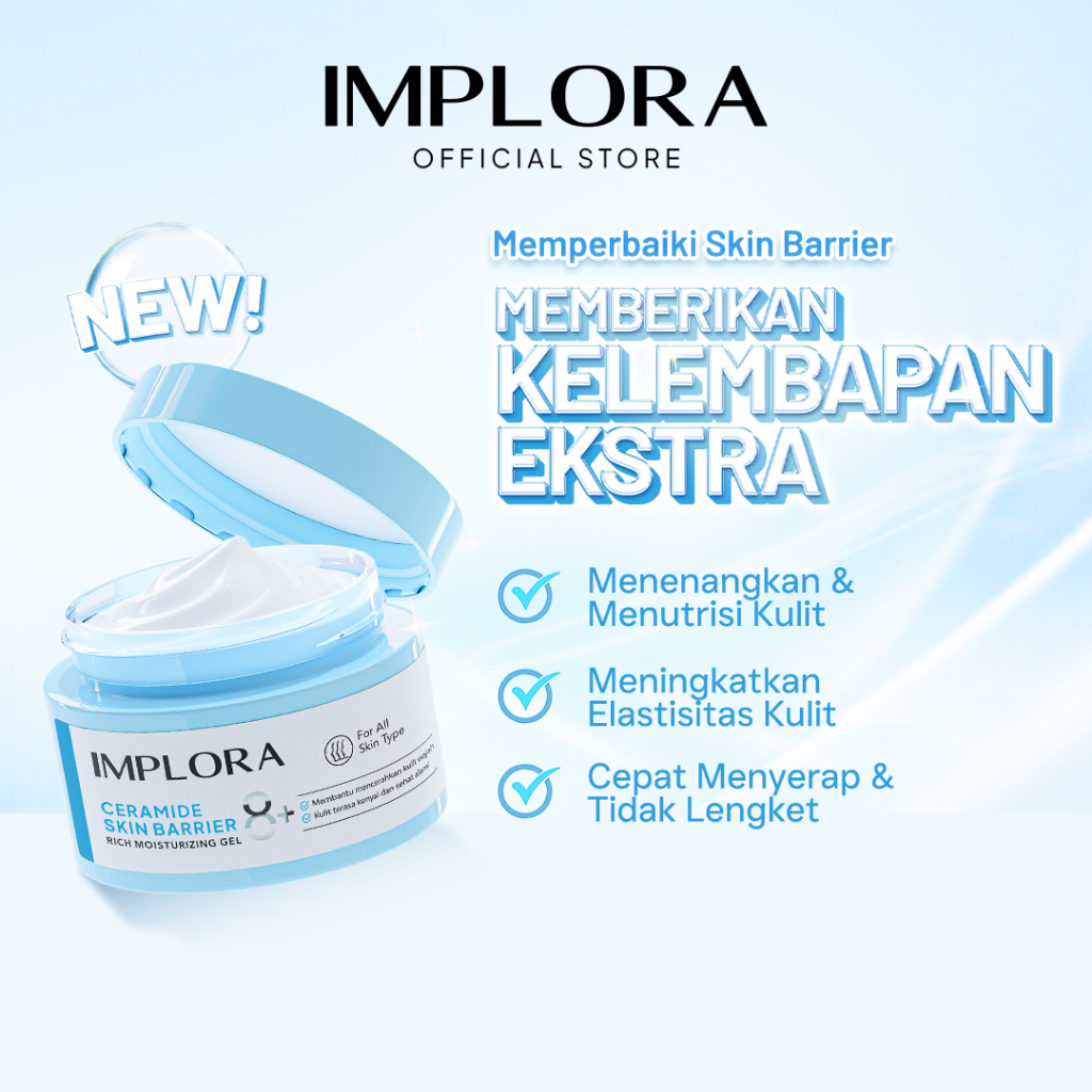 Jual Implora Ceramide Skin Barrier Moisturizing Gel 30ml/Pelembap Wajah | Shopee Indonesia