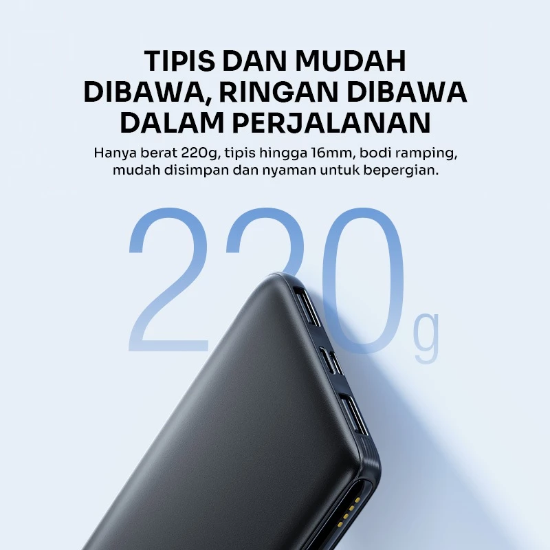 Jual Powerbank Fast Charging ROBOT Kapasitas 10000mAh RT180S | Type-C ...