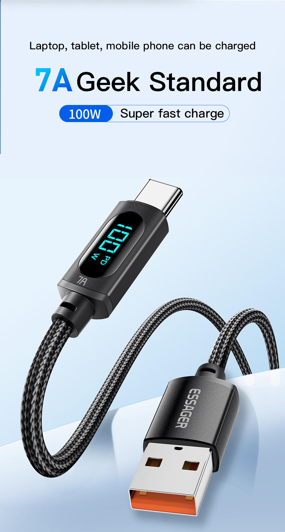 Jual Essager 100W/29W USB C Ke Tipe C Ke IP Kabel Pengisian Cepat ...