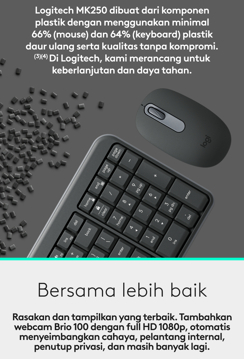 Jual Logitech MK250 Combo Mouse dan Keyboard Nirkabel Bluetooth ...