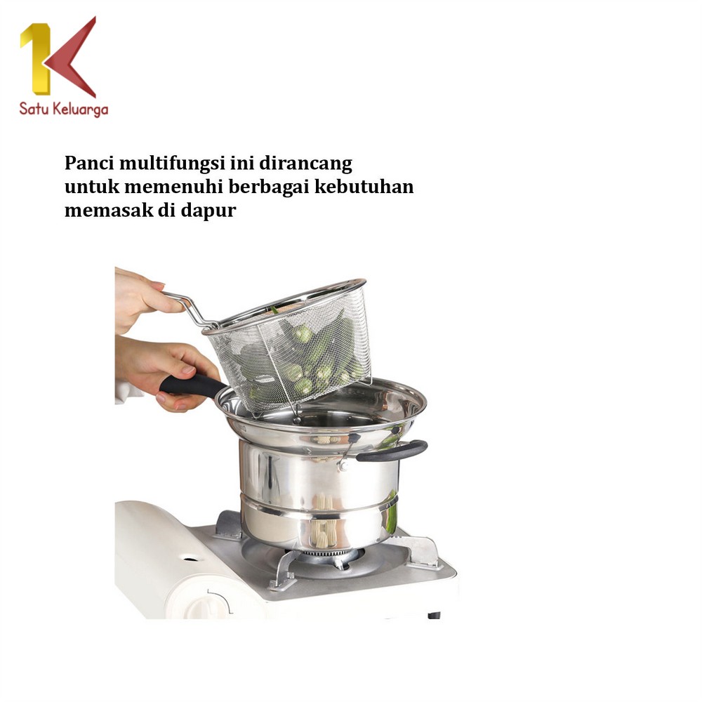 Jual Satu Keluarga Panci Deep Fryer 4IN1 Stainless Steel C1316 Panci ...