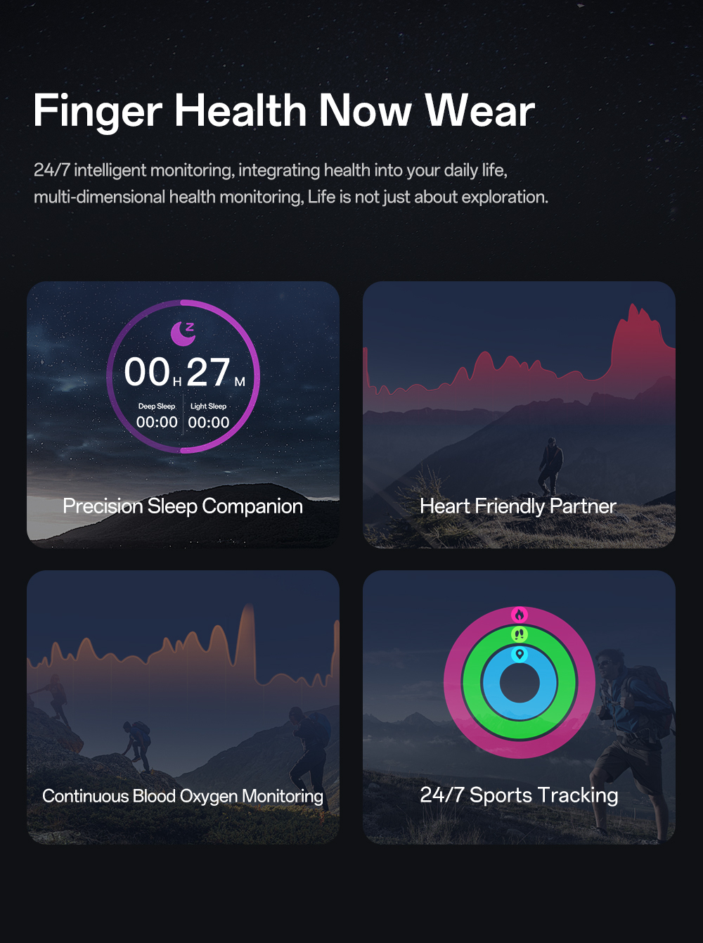 Jual Aolon Ring Gen 3 Cincin Pintar Pemantauan Kesehatan 24 Jam Cincin ...