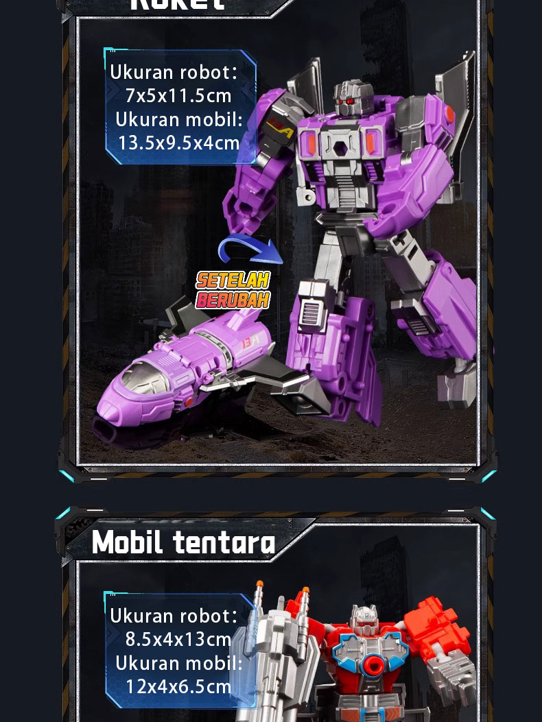Jual Habibi Mainan Robot Transformasi 7-in-1: Tank, Pesawat, Kapal ...