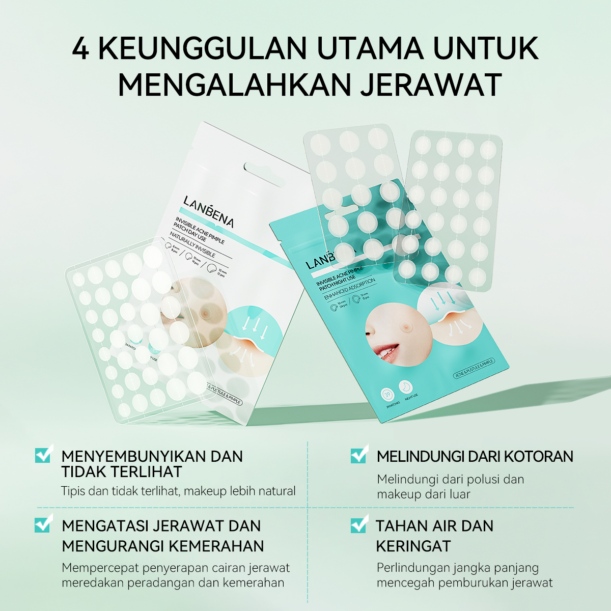 Jual [NEW] Lanbena Acne Pimple Patch Obat Jerawat Masker Jerawat ...