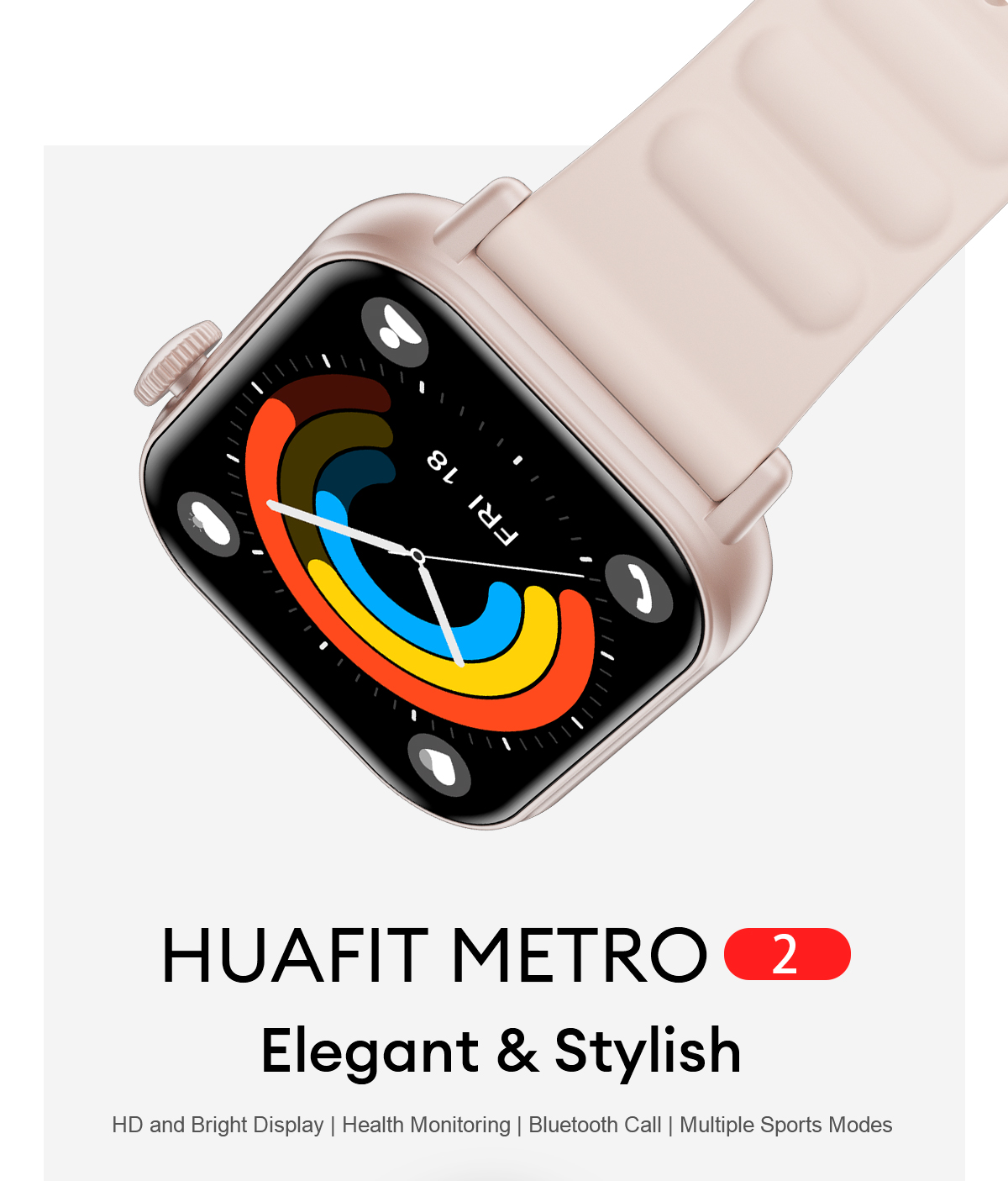 Jual Aolon x Huafit Metro 2 Jam Smartwatch Tahan Air IP68 Layar 44mm ...