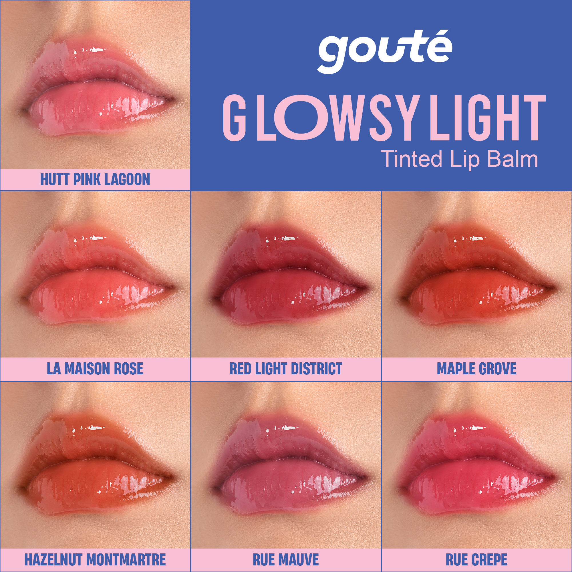 Jual Goute Tinted Lip Balm Glowsy Light - Non Sticky High Pigmented ...