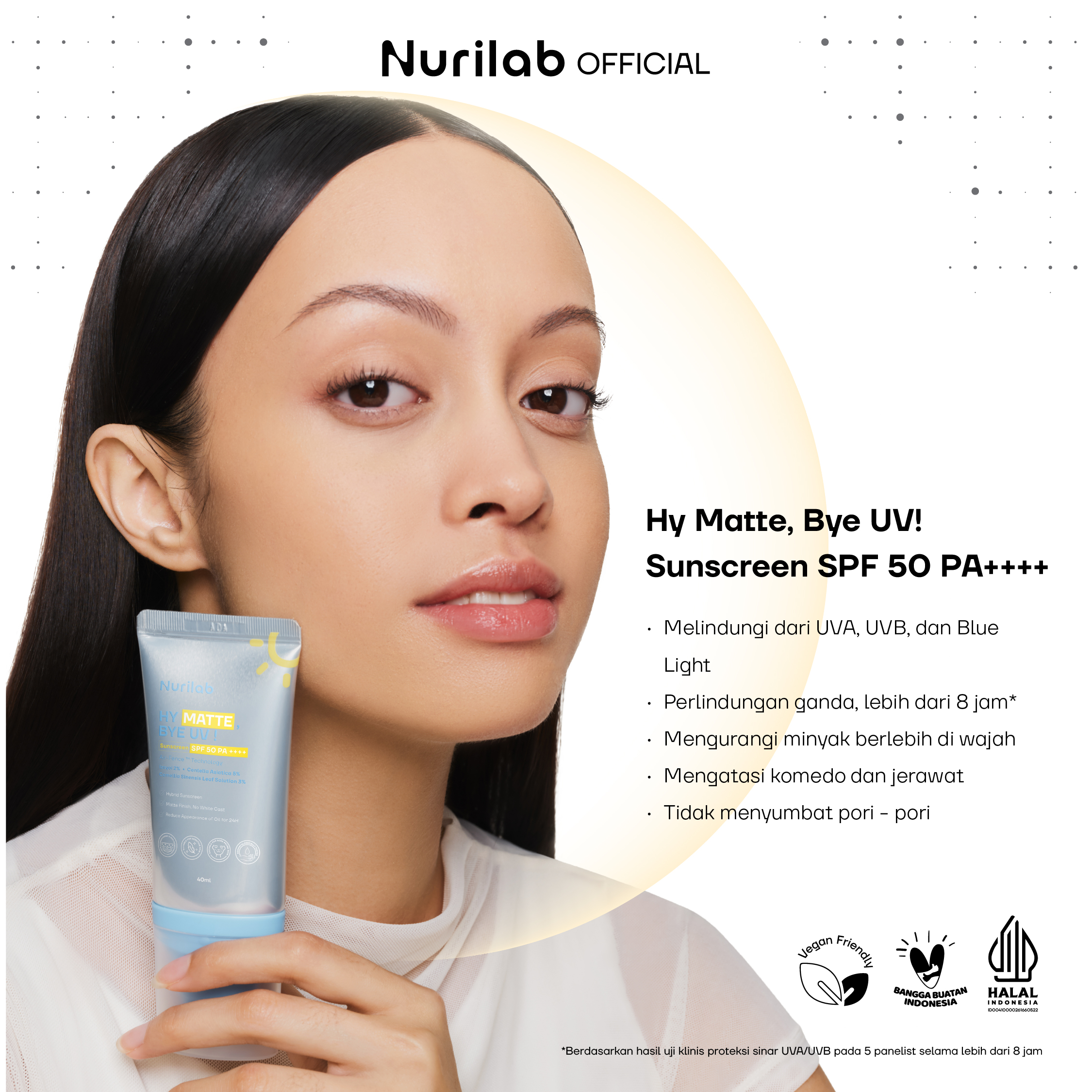 Jual Nurilab - Hy Matte, Bye UV! Sunscreen SPF 50 PA++++ (Sunscreen non ...