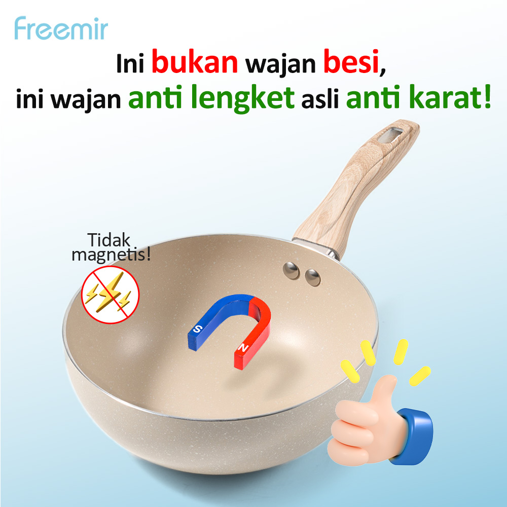 Jual Special Buy 1 get 1 freemir Wajan Teflon Sakura White Series 20 ...