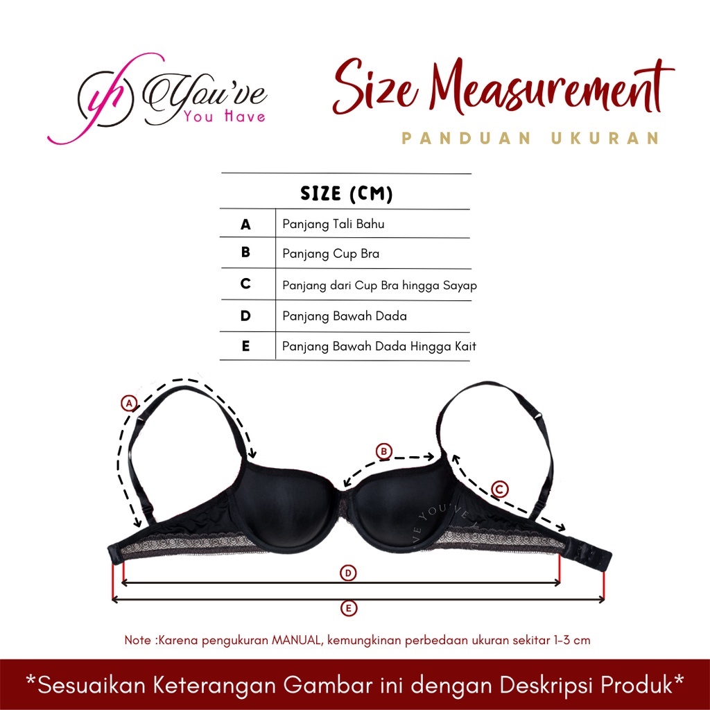 Jual You've ( YouHave ) BH Wanita Bra Kawat Beha Be Ha Busa Sedang ...