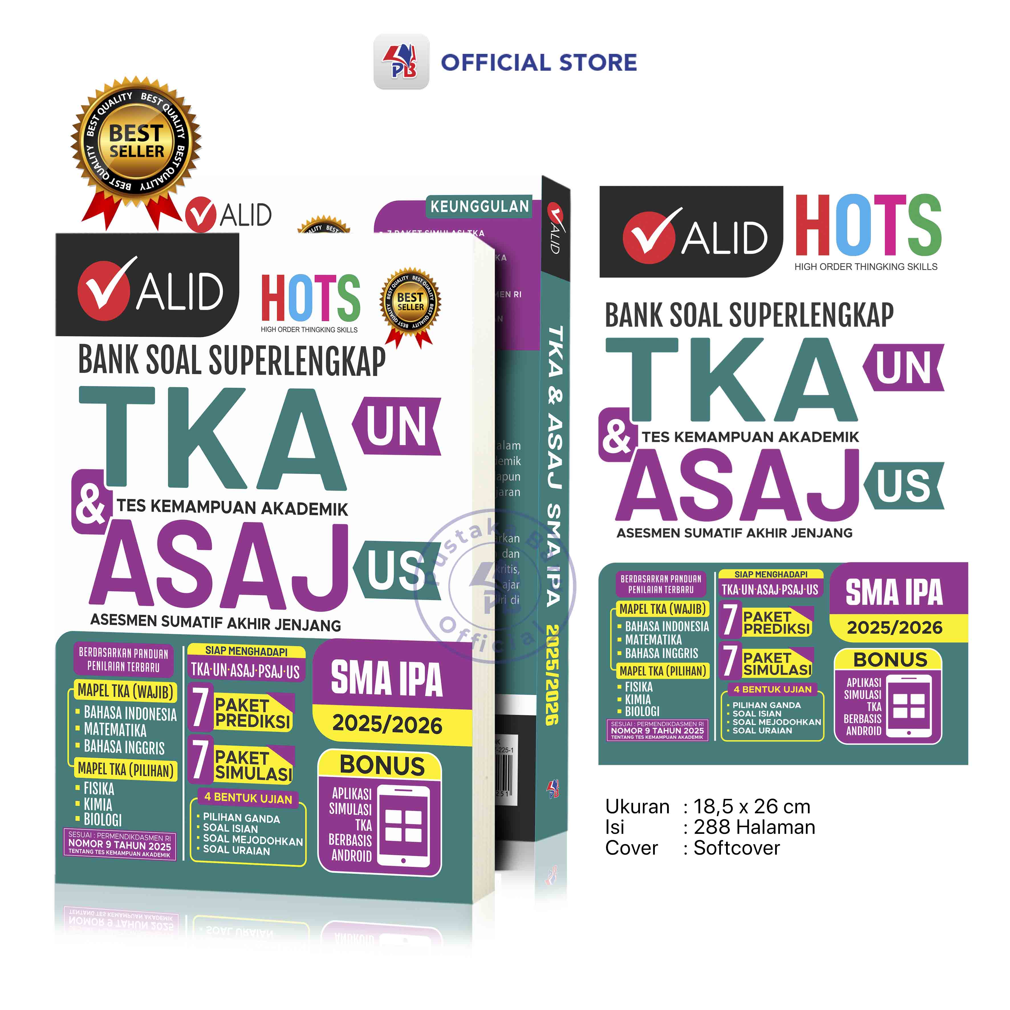 Jual Buku TKA 2025/2026 SMA IPA Ringkasan Materi / Kumpulan Soal Latihan / VALID HOTS Bank Soal ...