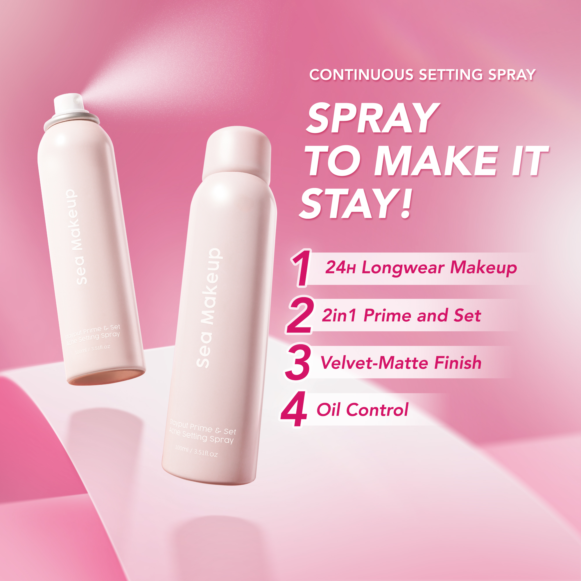 Jual [PROMO EXTRA] Sea Makeup Stayput Prime & Set Continuous Setting Spray - Longlasting makeup ...
