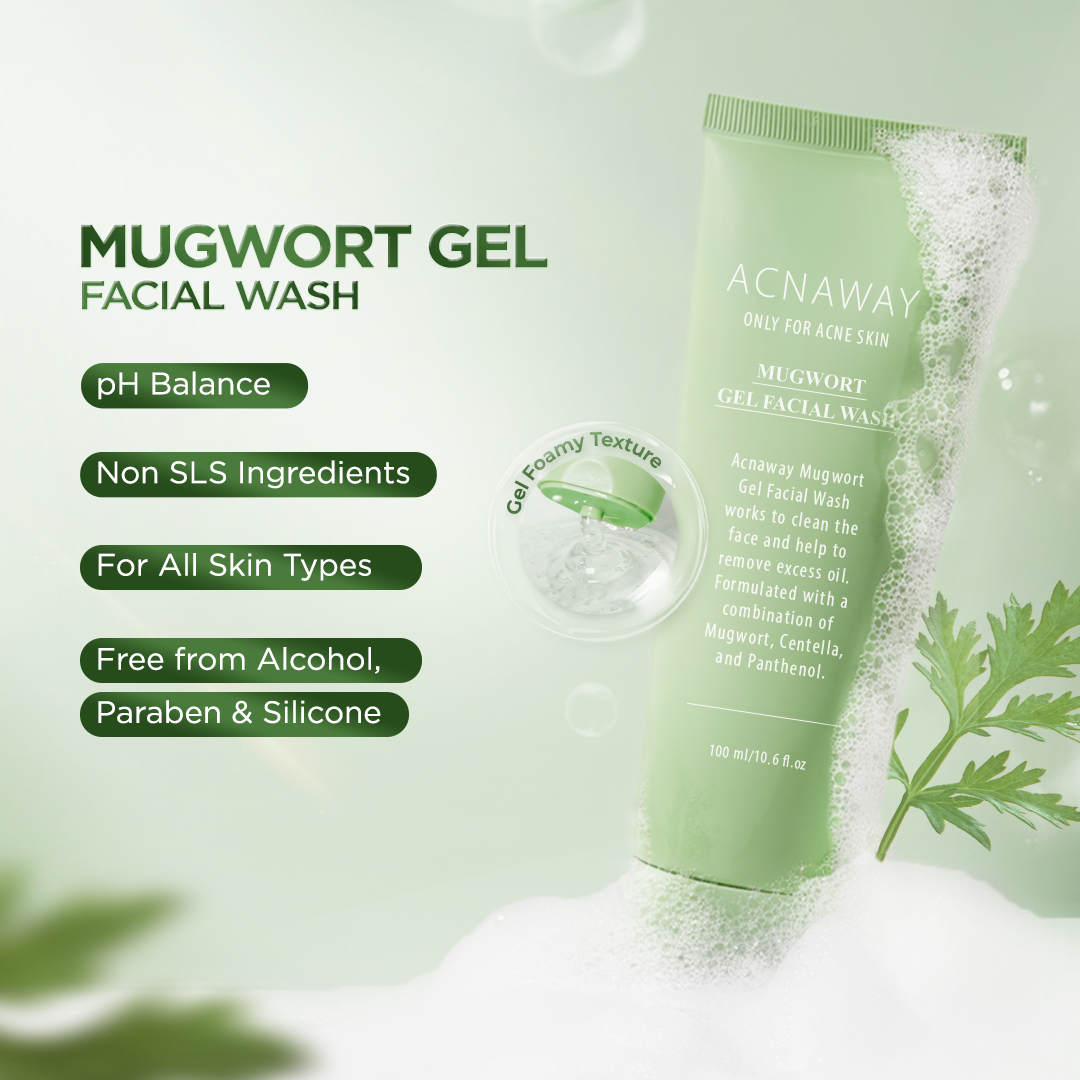 Jual ACNAWAY 2PCS Mugwort Gel Facial Wash –Acne Friendly Gentle ...