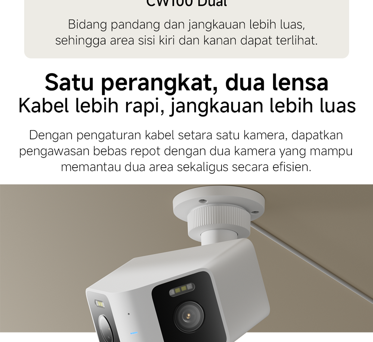 Jual Xiaomi Outdoor Camera CW100 Dual | Dual 3MP lens camera | Ultra ...