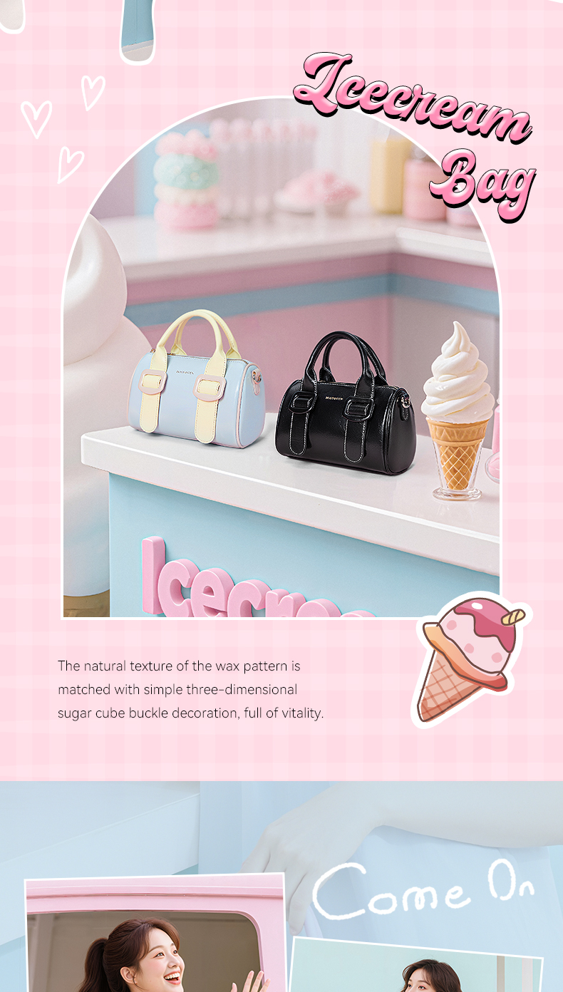 Jual [Puff Ice Cream Bag] BOSTANTEN Tas Selempang Wanita Tas Tangan ...