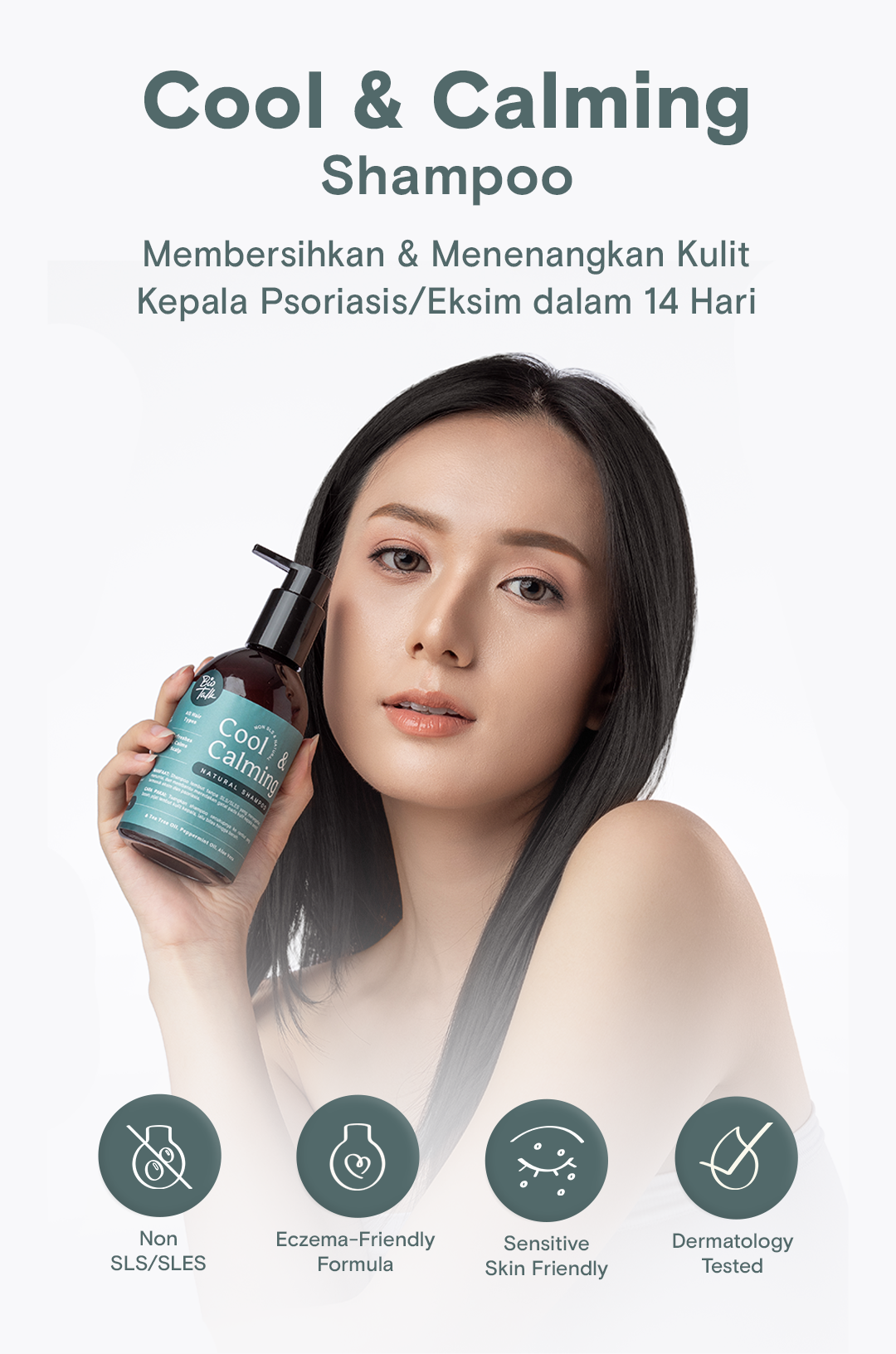 Jual [NEW LAUNCH] Biotalk Cool & Calming Shampoo | 250ml | Non SLS/SLES ...