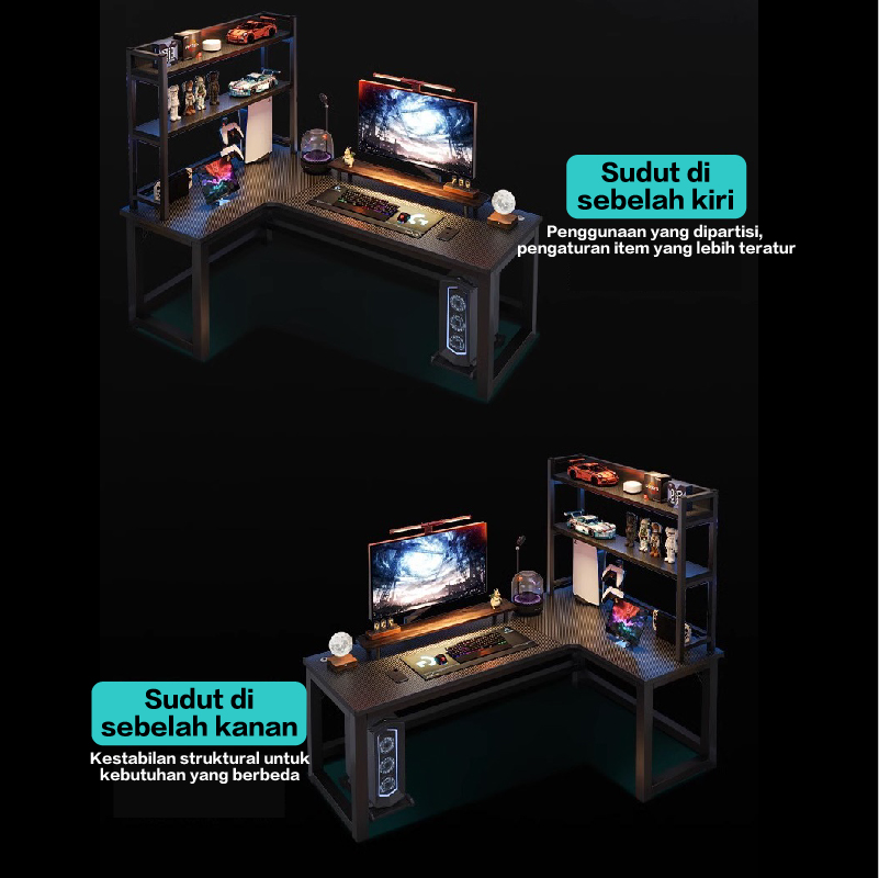 Jual antsun Meja Gaming Pola Fiber Karbon Meja Komputer Minimalis L ...