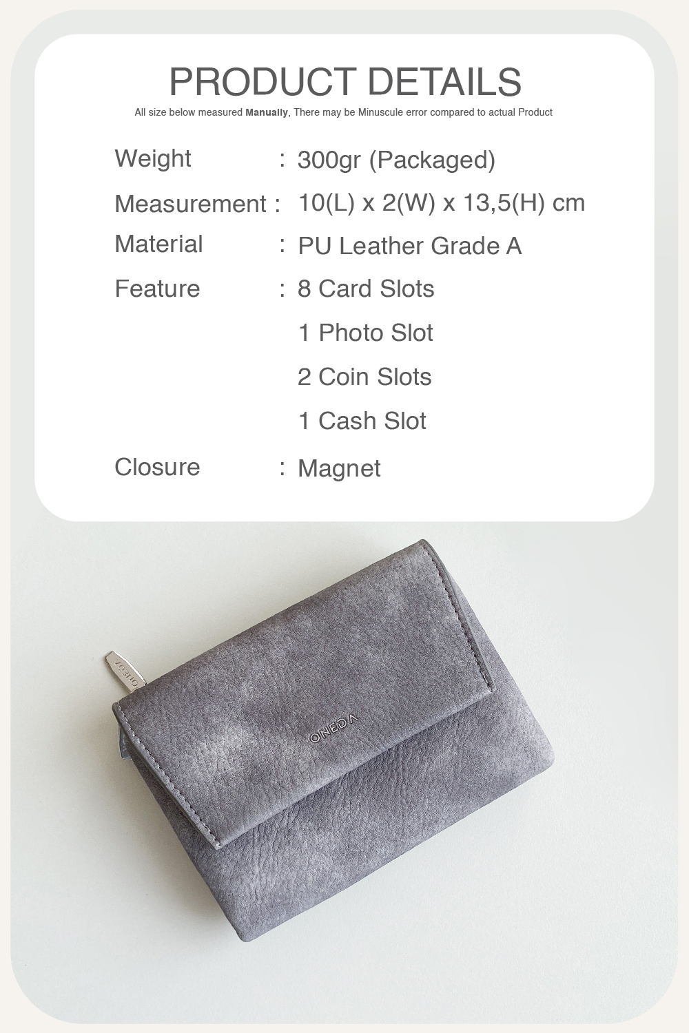 Jual Oneda Dwyne Dompet Lipat Kartu Cash Coin Kecil Wanita #W3005 ...