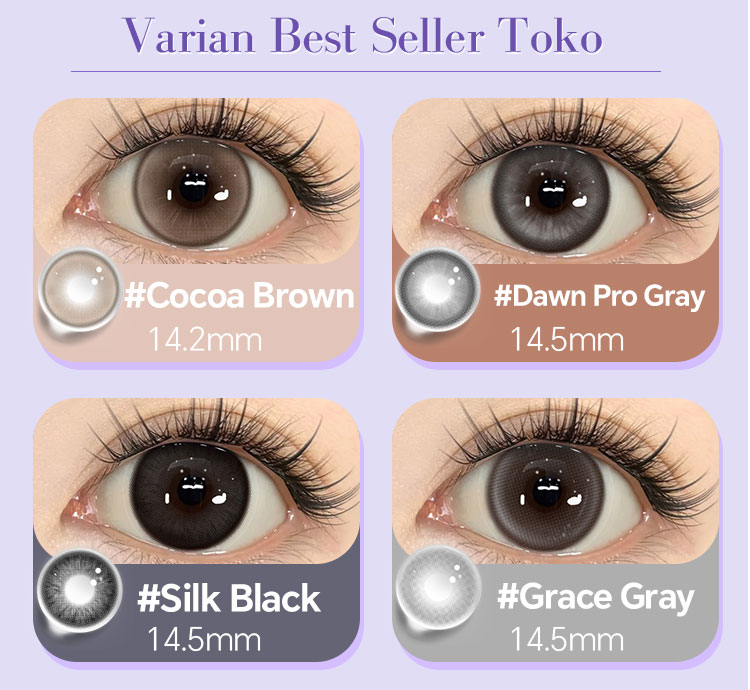Jual Mysticeyes Softlens Minus 0.00 s/d -5.00 abu-abu coklat hitam seri ...