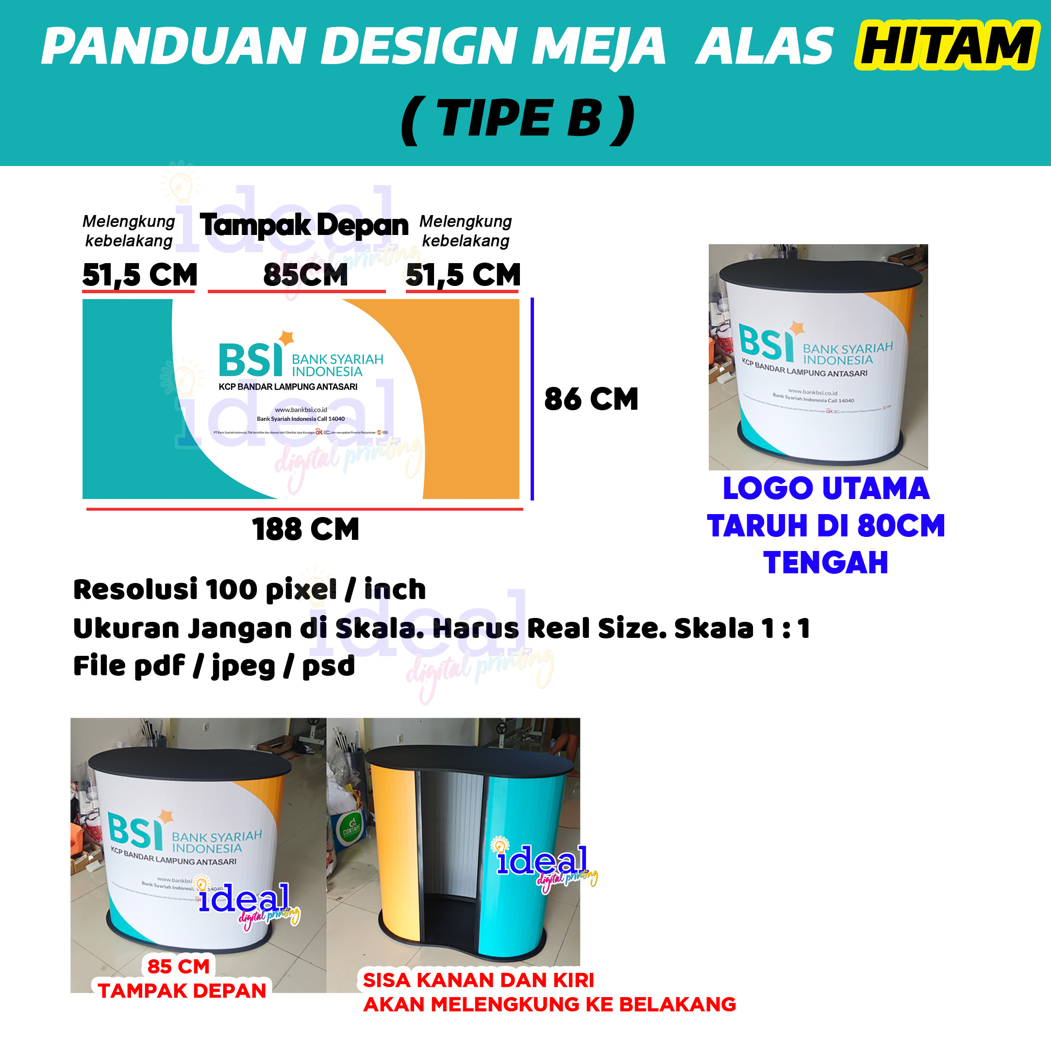 Jual Polycounter Alas Hitam Polycounter Tipe B Meja Pop up counter pop ...