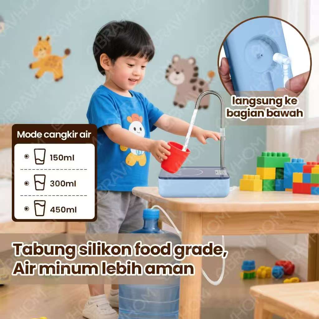 Jual BRAVHOM Pompa Air Galon Elektrik Otomatis 2in1 Ketel Dan Meja ...
