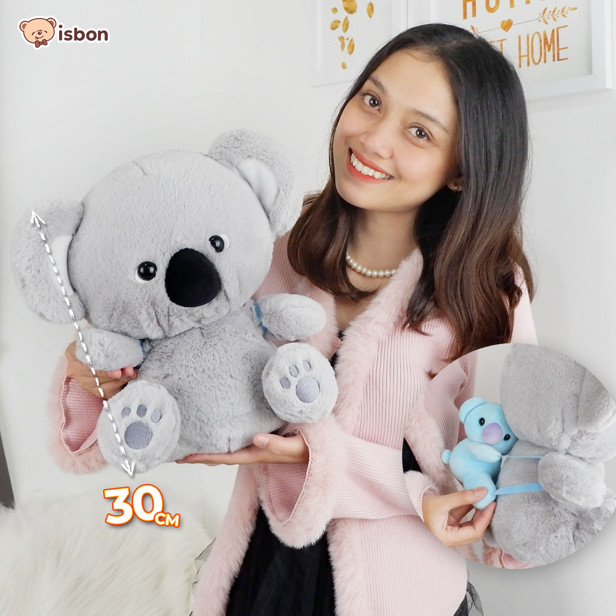 Jual ISTANA BONEKA Baby Koala Cradle With Bag Mini Mainan Anak Hadiah ...