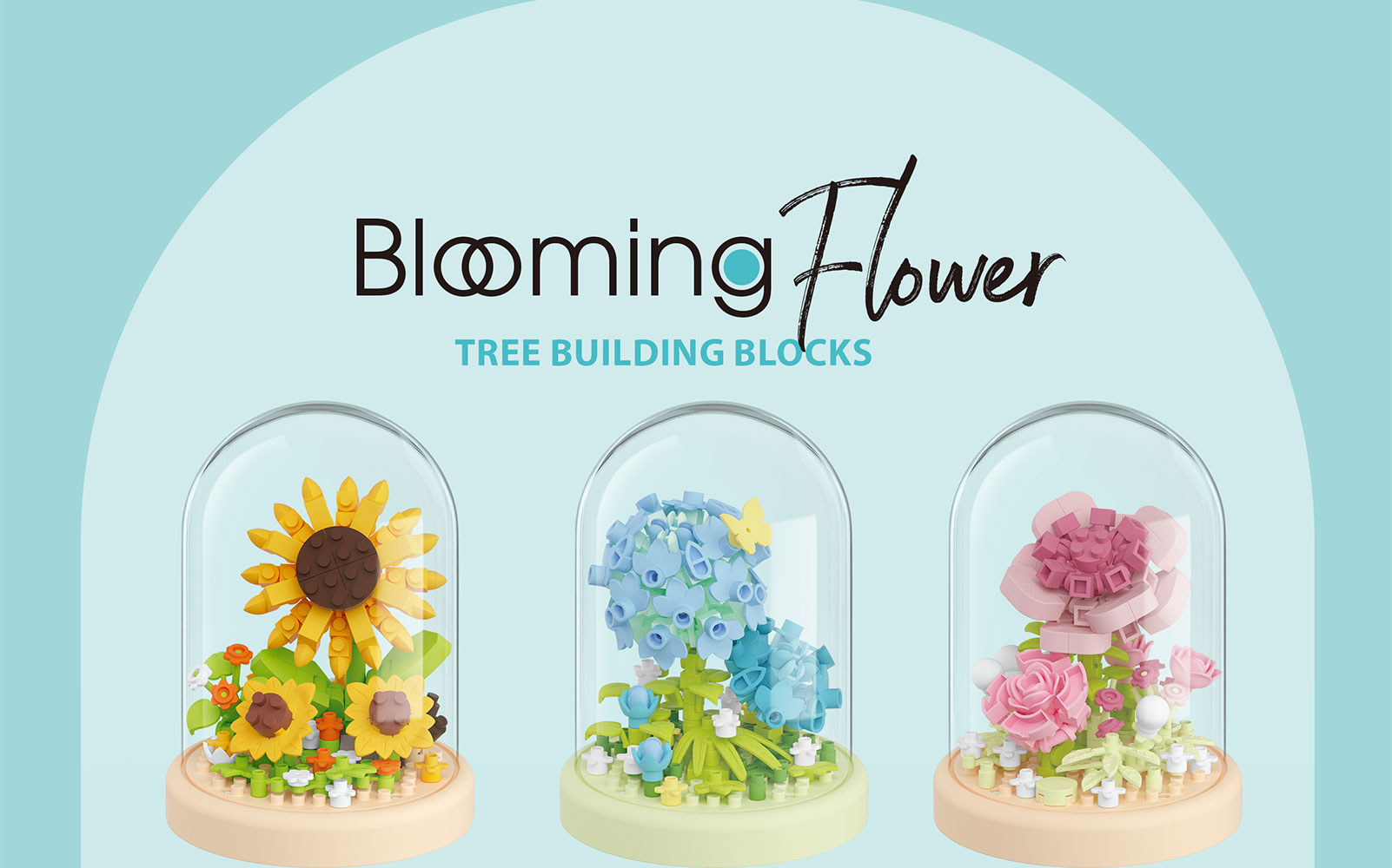 Jual ZHEGAO Bricks Bunga Sunflower Mainan Balok DIY Bangunan Buket ...