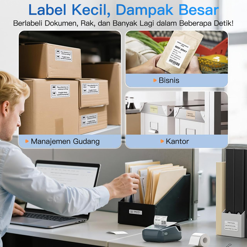 Jual NIIMBOT B1 Printer Label Kantor, Mesin Pembuat Label untuk Kabel ...