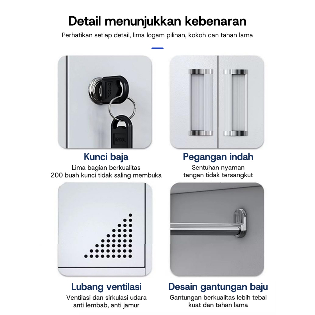 Jual Hidup Mewah 180CM Loker Besi Lemari Locker Besi Loker Karyawan ...