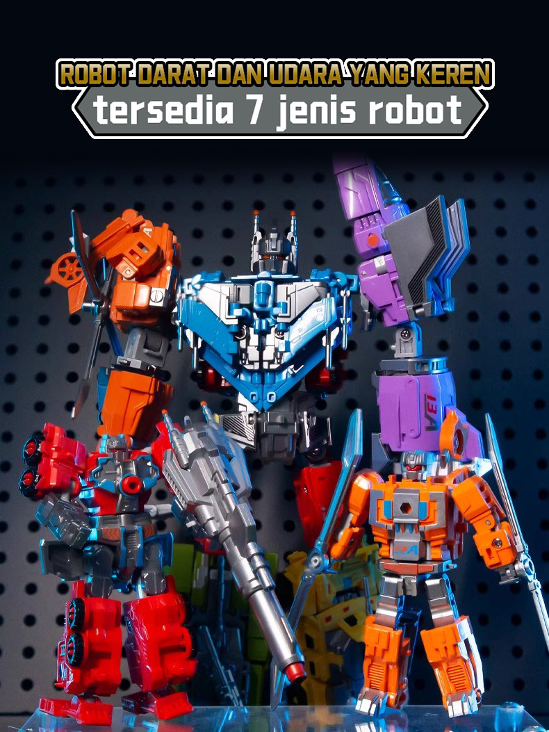 Jual Habibi Mainan Robot Transformasi 7-in-1: Tank, Pesawat, Kapal ...
