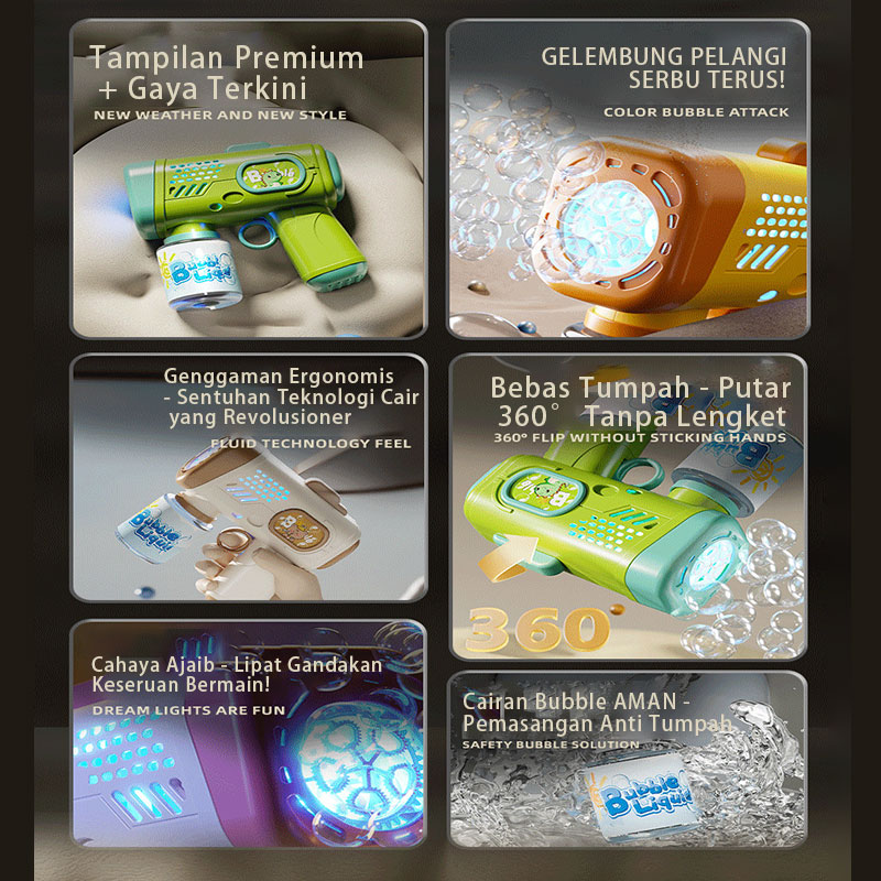 Jual PIKYO Mainan Mesin Gelembung Warna USB – Isi Daya & Efek Cahaya- Mainan Anak Gelembung ...