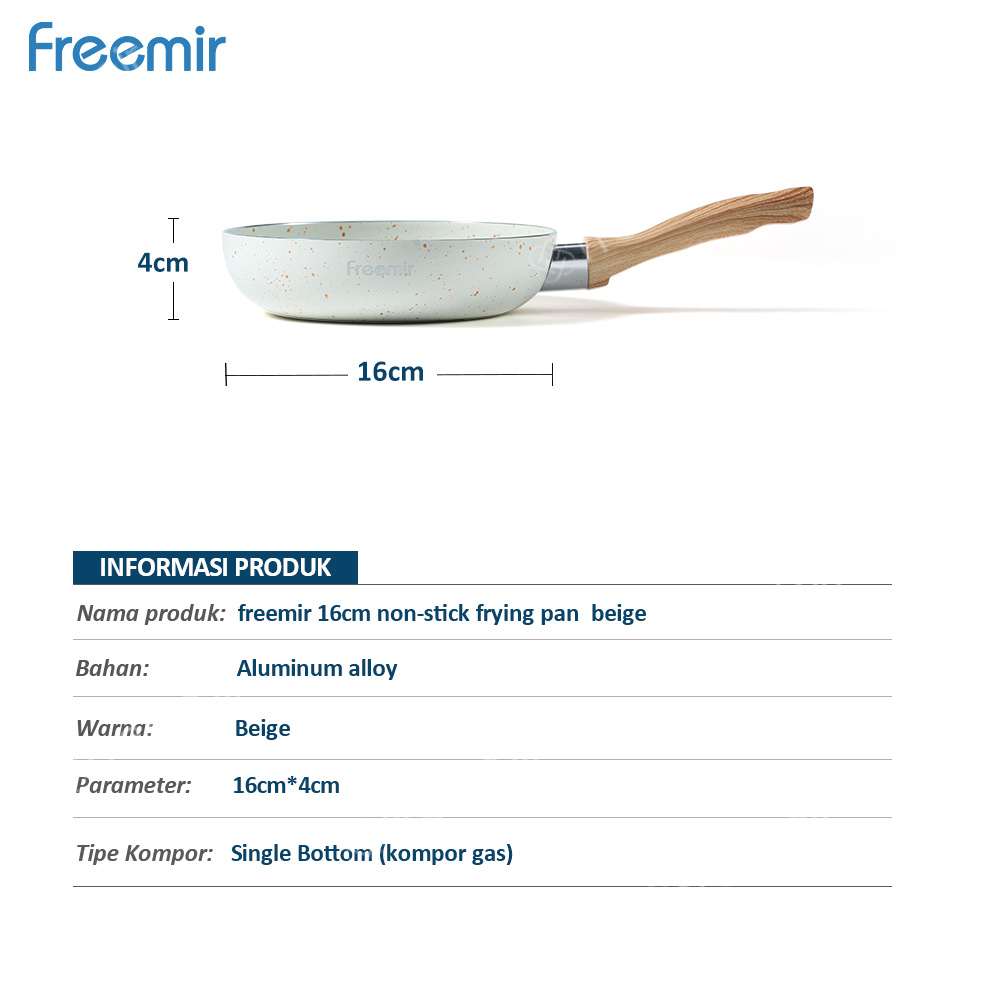 Jual [SPECIAL] freemir Frying Pan Anti lengket Pan 16cm Bahan Paduan ...