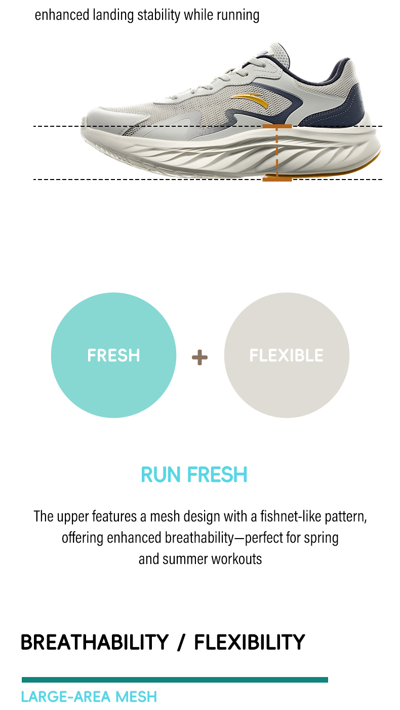 Jual ANTA Sepatu Lari Pria Sepatu Olahragar Sepatu Sneakers Pria Men Running Shoes 912525522 ...