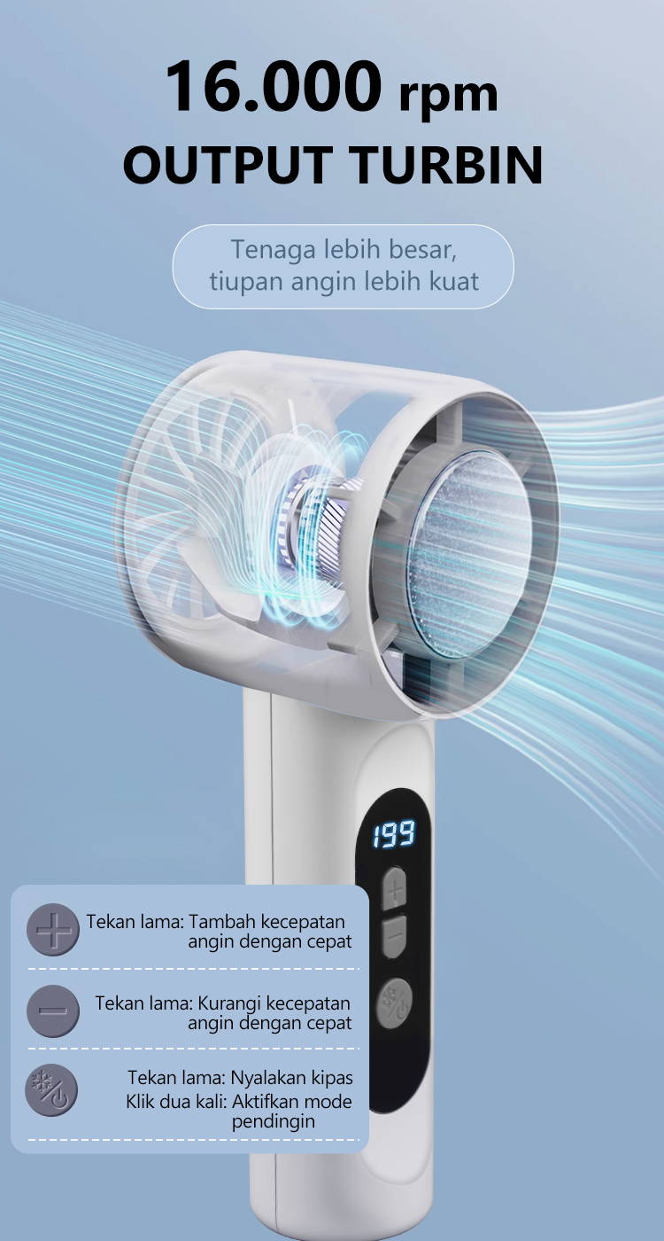 Jual JVJH Kipas Angin Portable Mini Pendingin Tangan Angin Kencang ...
