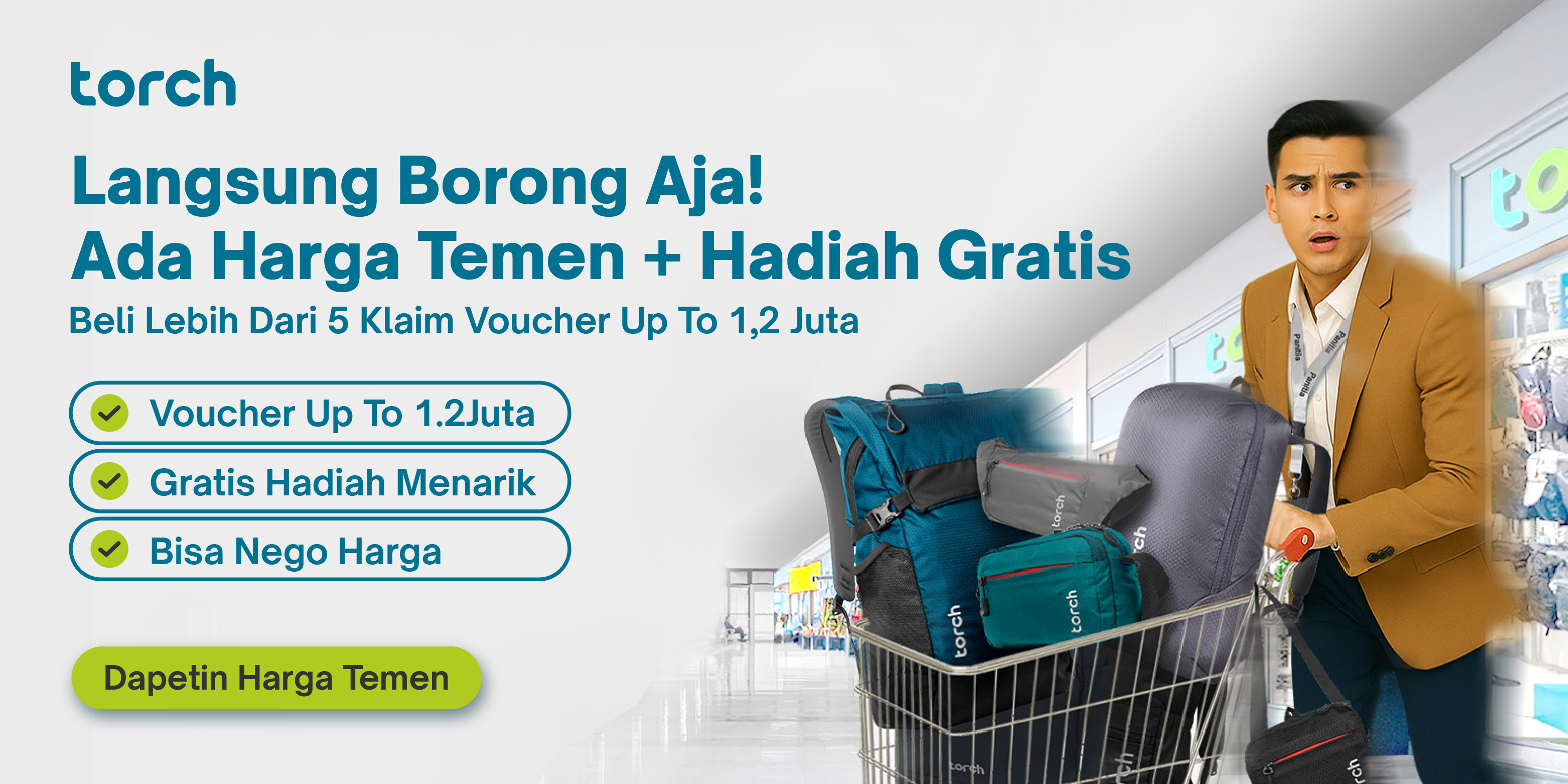 Jual TORCH Tata Foldable Backpack Laptop 3 in 1 Tas Outdoor Slingbag ...