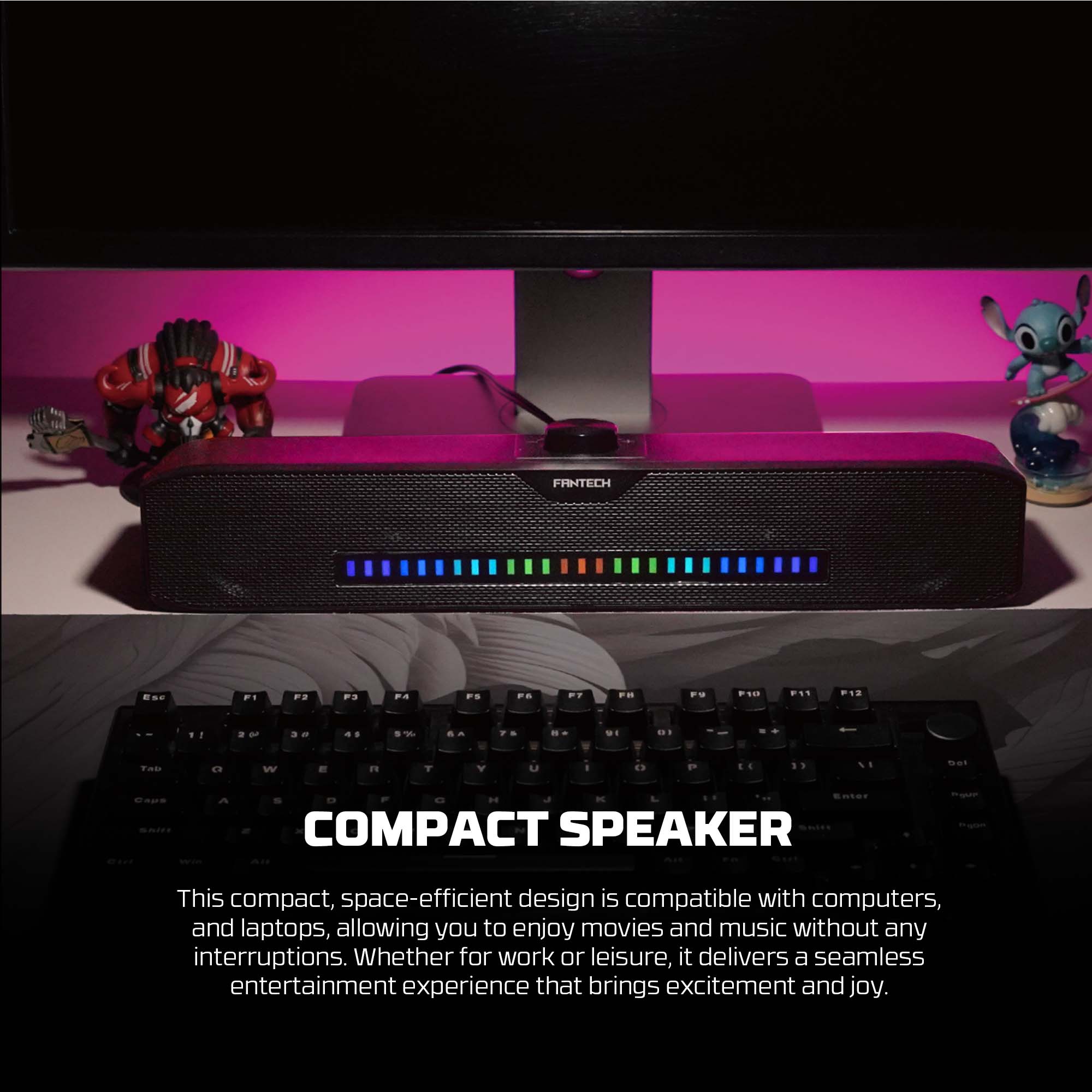 Jual Fantech Speaker Gaming Bluetooth GROOVE BAR GS303 RGB Soundbar ...
