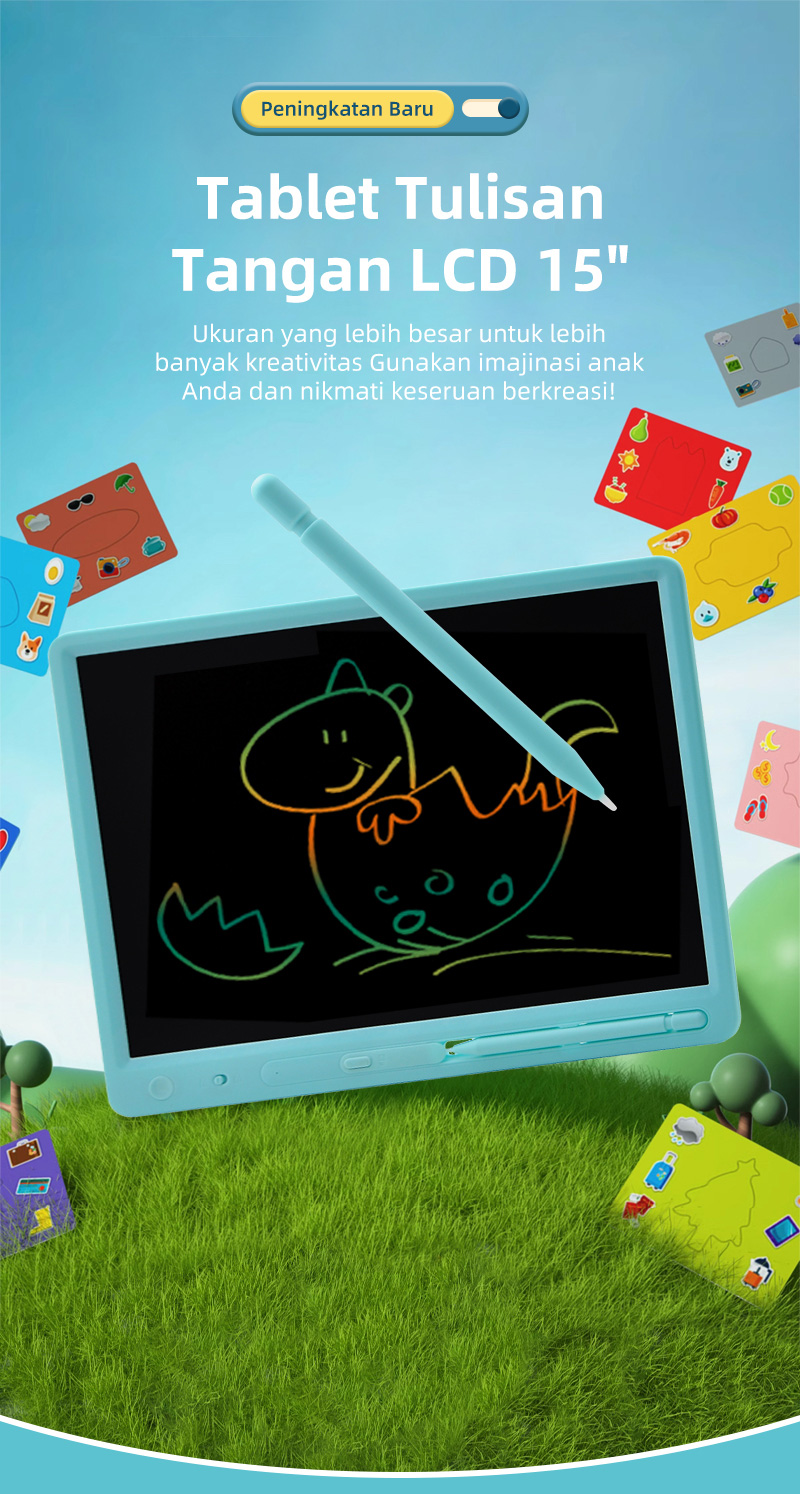 Jual OLYPS LCD Drawing Writing Tablet 15 inch Drawing Tablet Edukasi ...